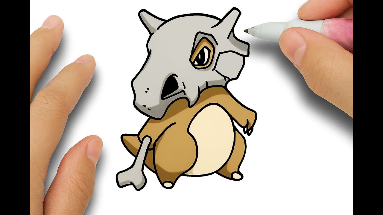 how to draw cubone - YouTube