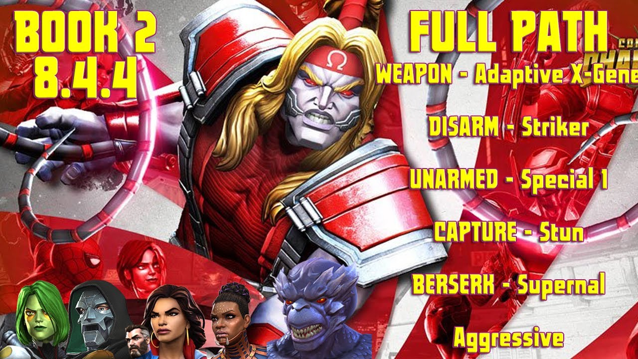 8.4.4 Omega Red | Full Path | WEAPON + DISARM + UNARMED + CAPTURE + BERSERK + Aggressive - YouTube
