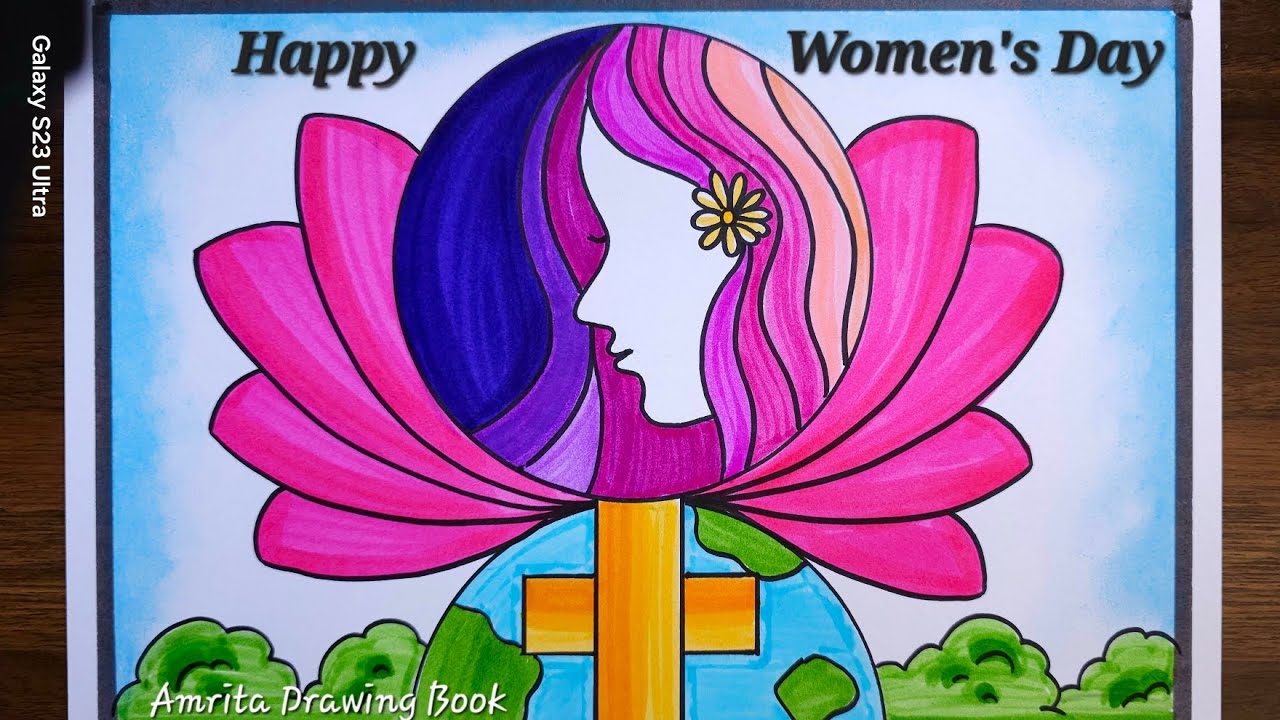 International Women's Day Drawing easy, Women's Equality poster drawing ...