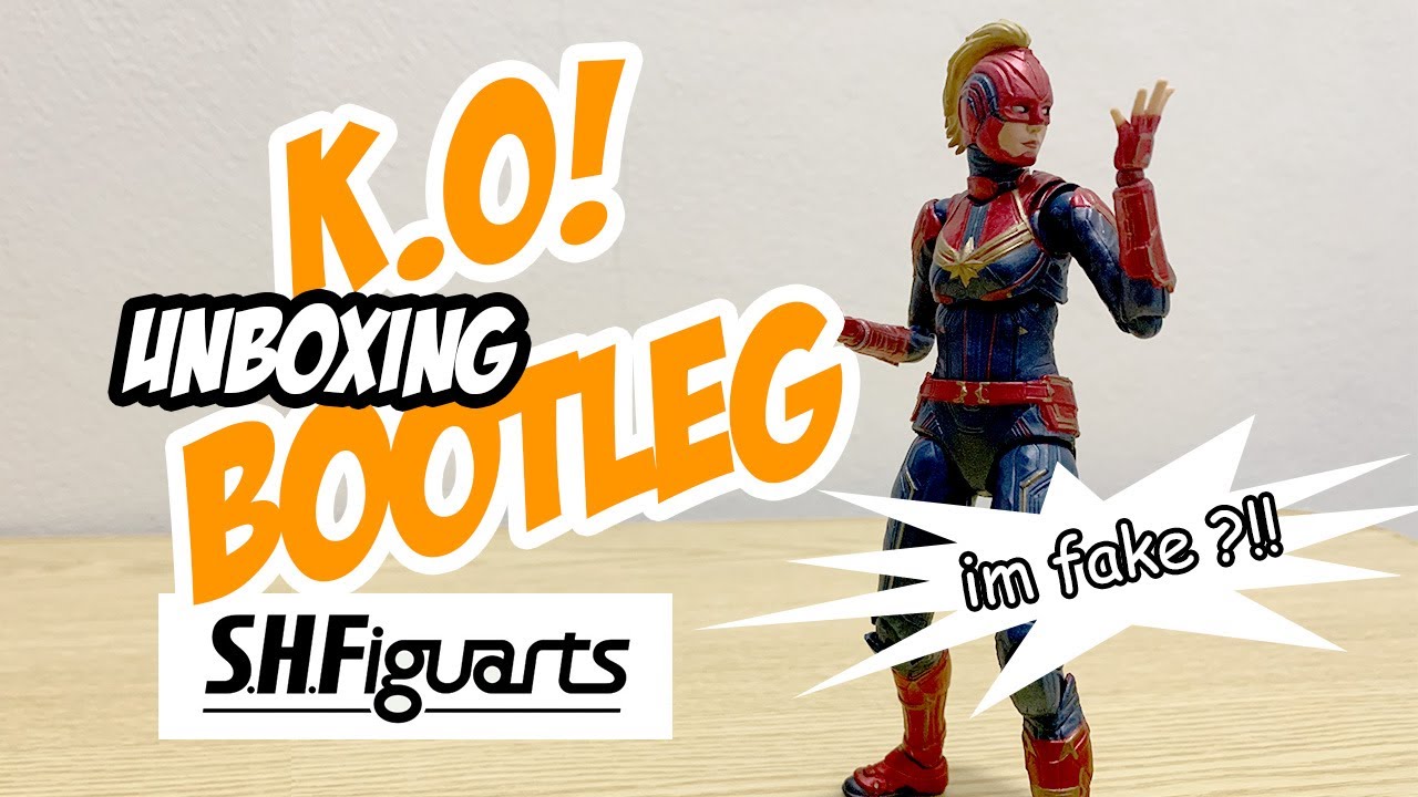 Unboxing "Knock-off" Bootleg Captain Marvel SHF figuarts - YouTube