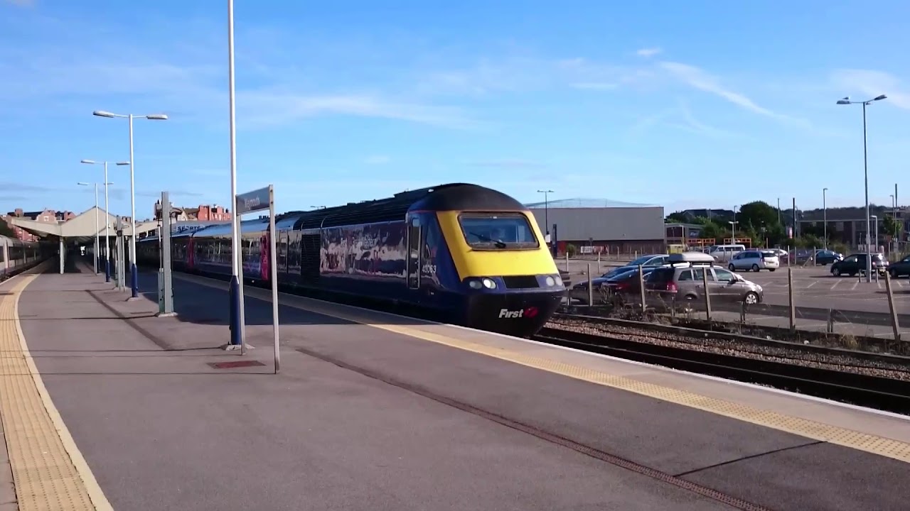 GWR HSTs 43063 + 43169 depart Weymouth 12/08/17 - YouTube