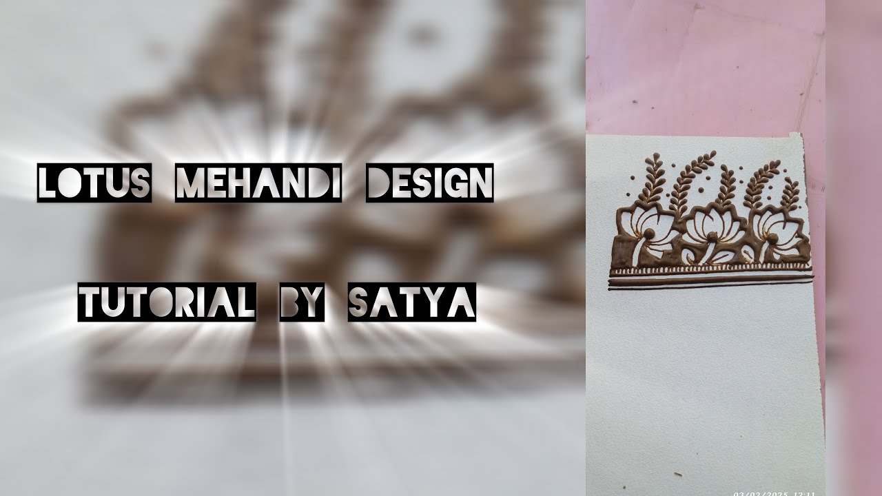 Lotus mehandi design || by satya - YouTube