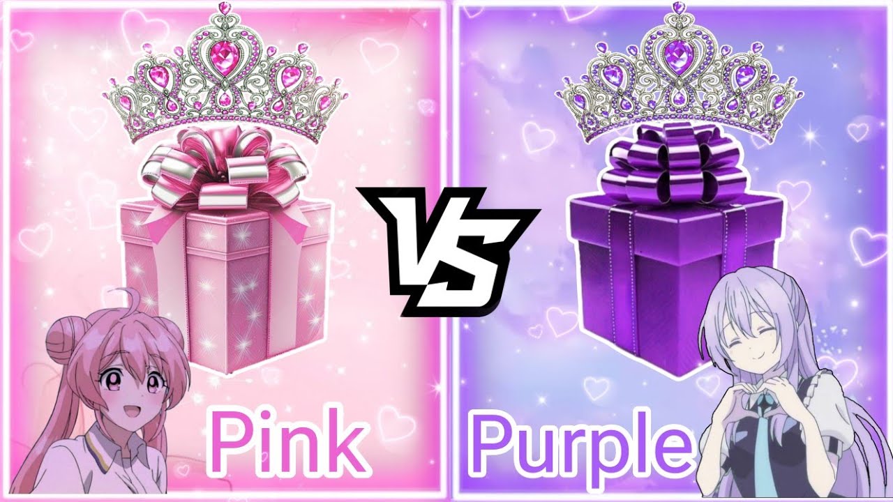 purple vs pink 💖💖🥰🥰 #pinkvspurple #wouldyourather - YouTube