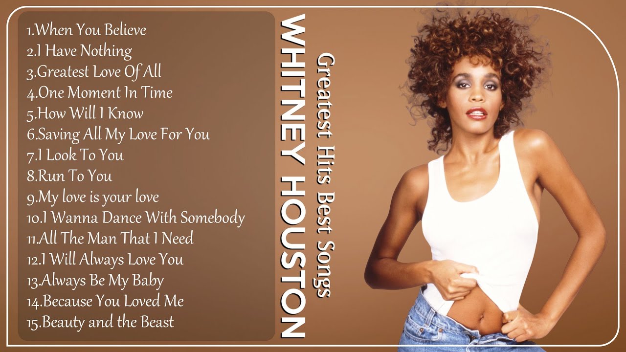 WHITNEY HOUSTON ~ Legendary Playlist Top 10 Hits Playlist of All Time ...
