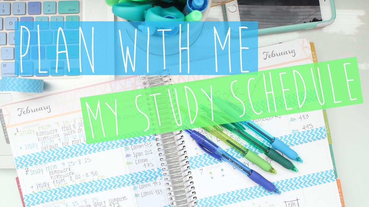 Plan With Me: My Study Schedule♡ - YouTube