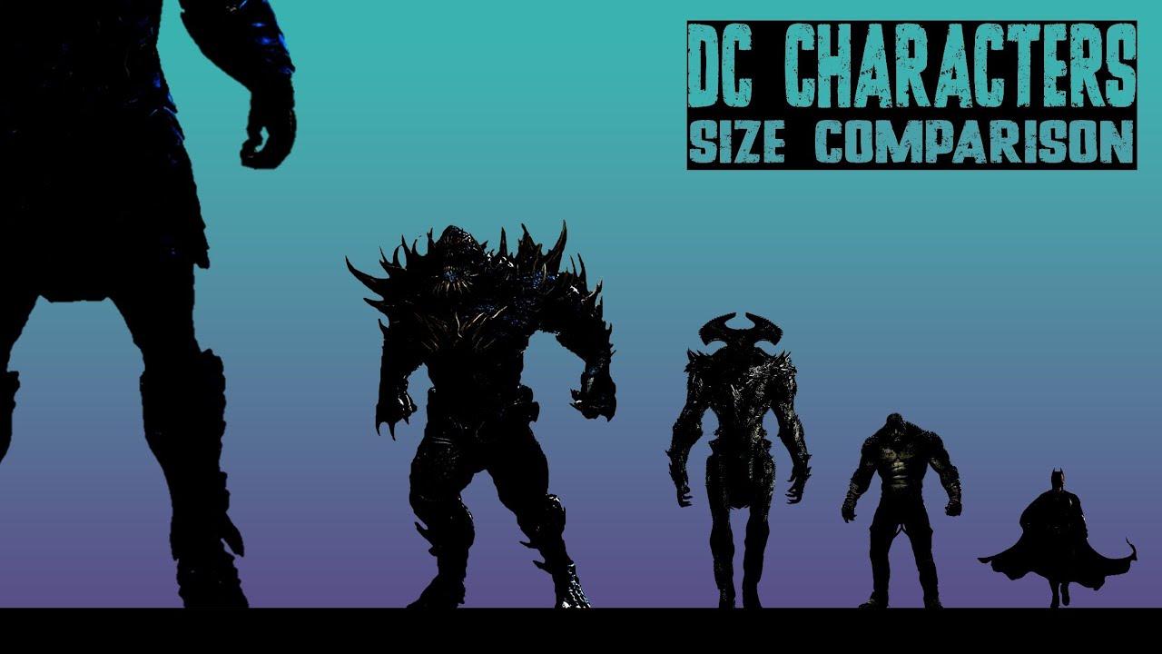DC Universe Size Comparison | Superman, Batman, Darkseid and More - YouTube