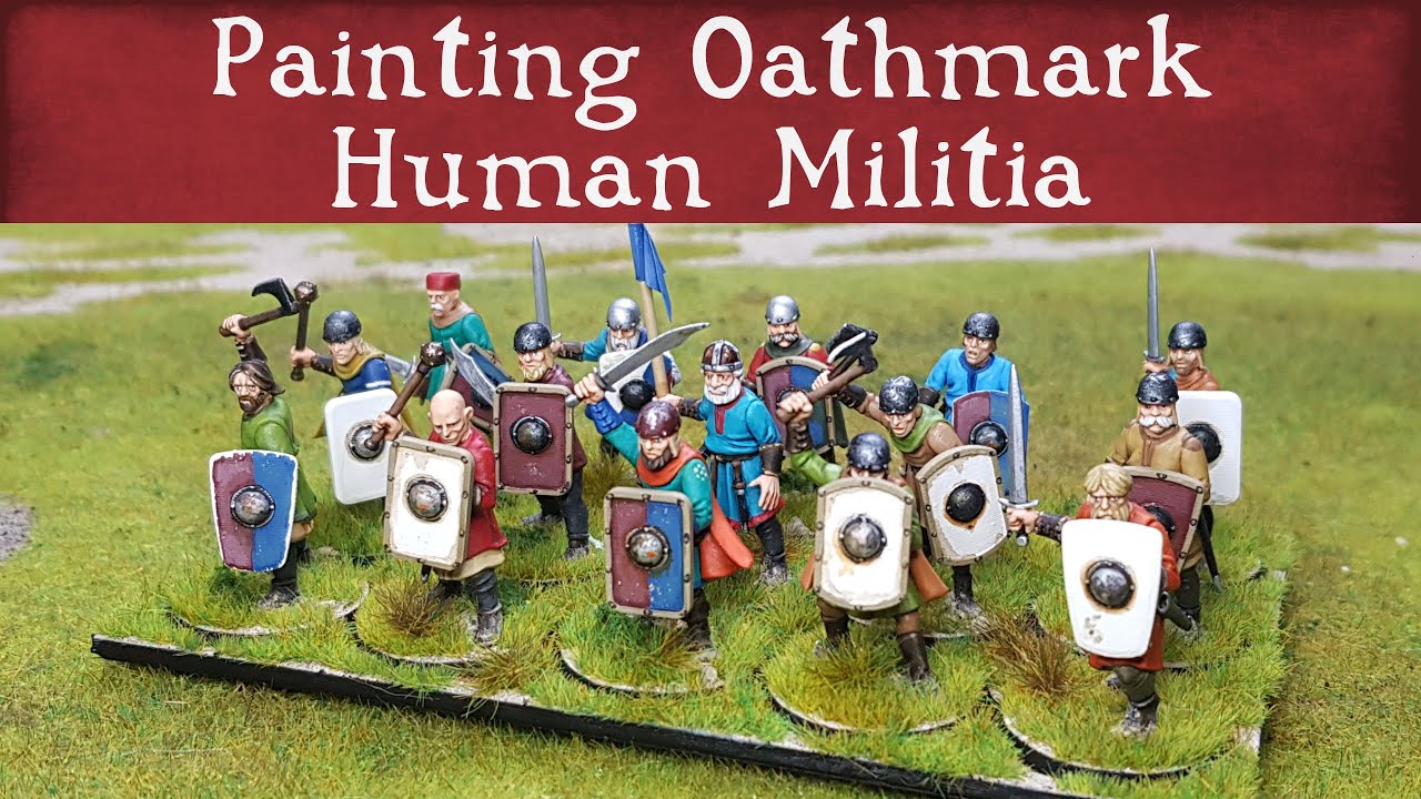 Painting Oathmark Human Light Infantry: Militia - YouTube