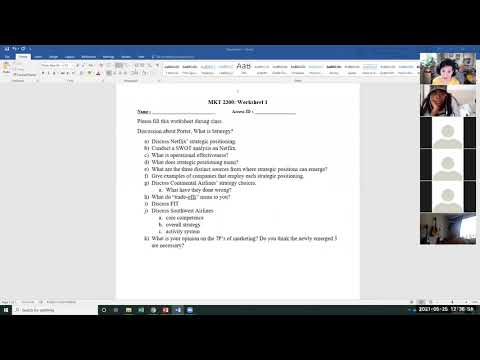 Zoom Lecture for Principles of Marketing - Spring 2021 - Irem Yoruk