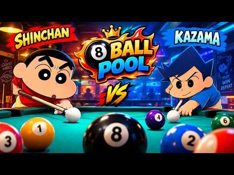 8 Ball pool I sinchan I funny video I telugu comedy I playing sinchan game