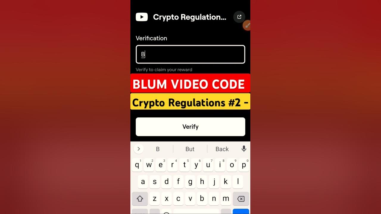 Blum new video Crypto Regulations #2 - Verify Code #blum - YouTube