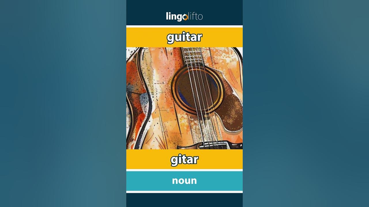 🇬🇧🇳🇴 guitar - gitar : vocabulary builder : learn English : la oss lære ...