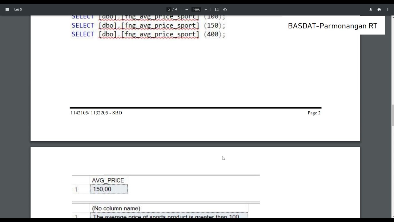 SQL Function - Pembahasan Soal Praktikum - YouTube