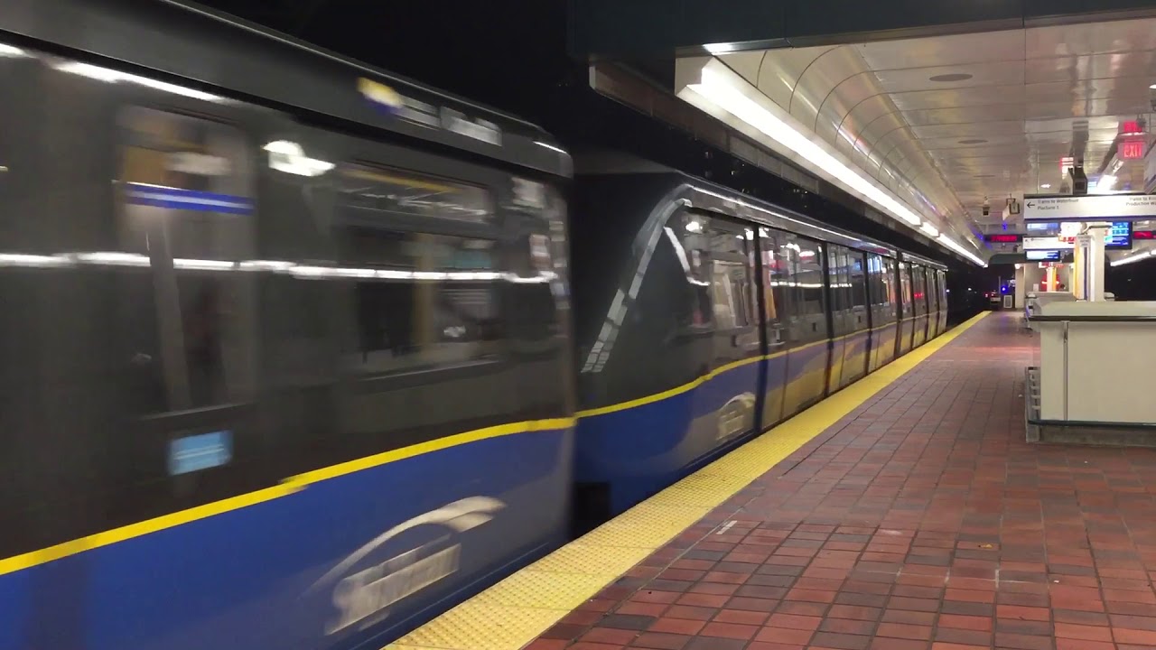 Bombardier ART Mark II SkyTrain departs Patterson Station - YouTube
