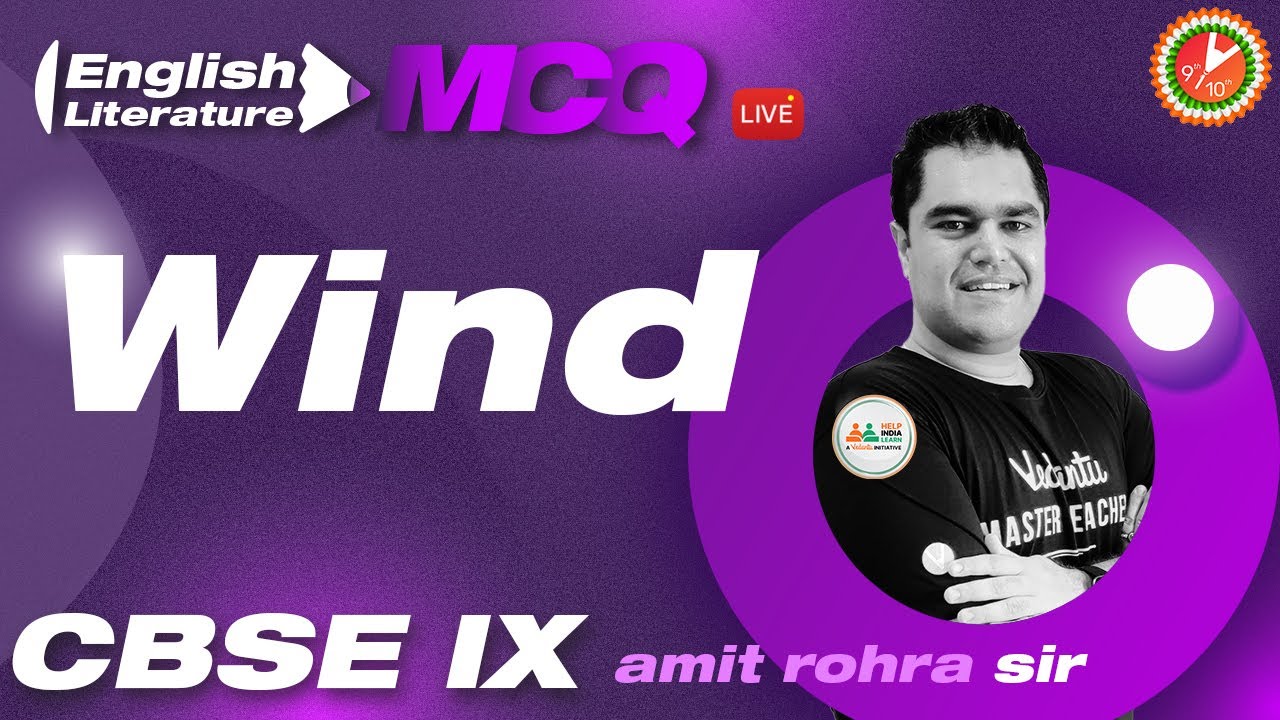 Wind Class 9 MCQ s CBSE 9 English Beehive Chapter 2 English