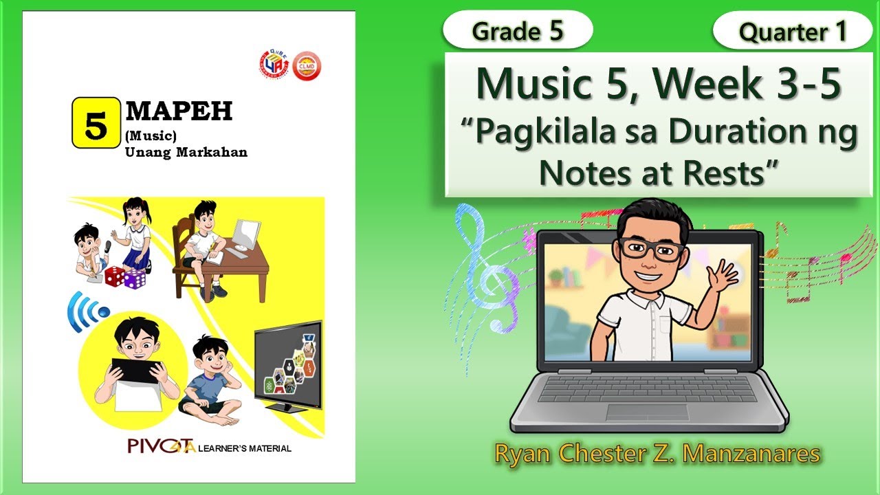 Music 5 Quarter 1 Week 3-5 Pagkilala sa Duration ng Notes at Rests ...