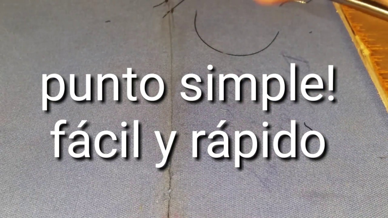 PUNTO SIMPLE, fácil y rápido, sutura básica - YouTube