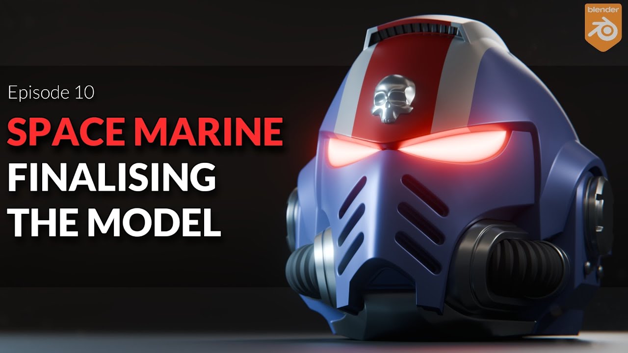 Blender Space Marine Helmet Modelling Tutorial | Episode 10 - YouTube