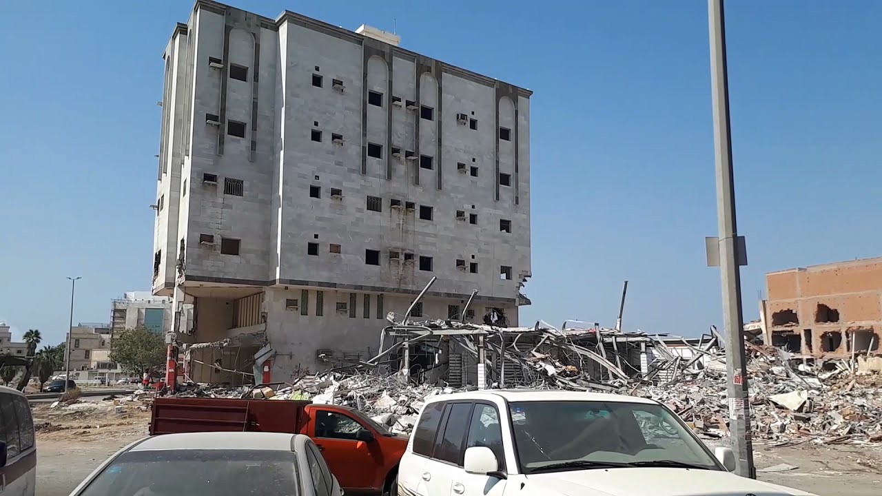 # جزء من عملية هدم الغليل و بترومين و تطهيرها # Part Ghulail & Petromin ...