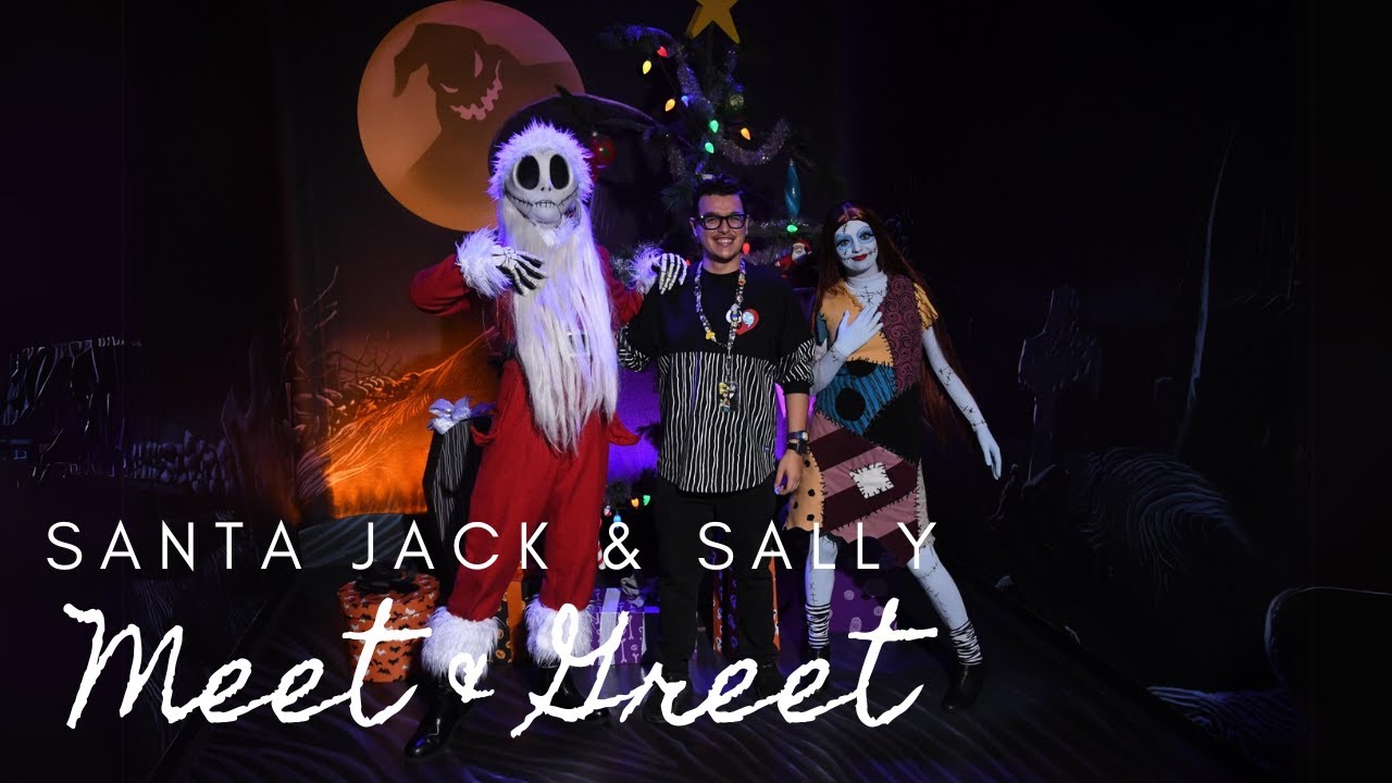 Let's meet Santa Jack Skellington and Sally for Christmas! - YouTube