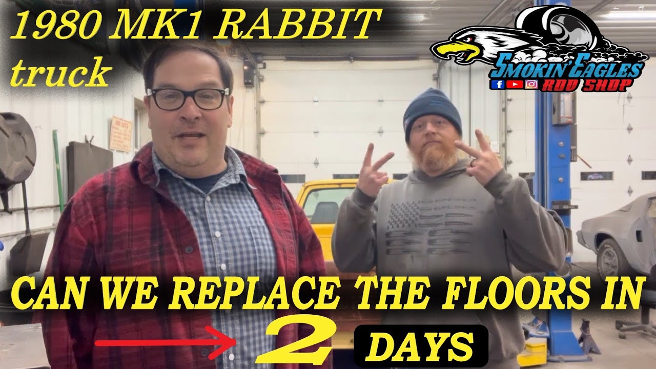 WEEKEND WARRIORS REPLACE FLOOR PANS in 1980 VW Rabbit Truck Mk1 VR6 # ...