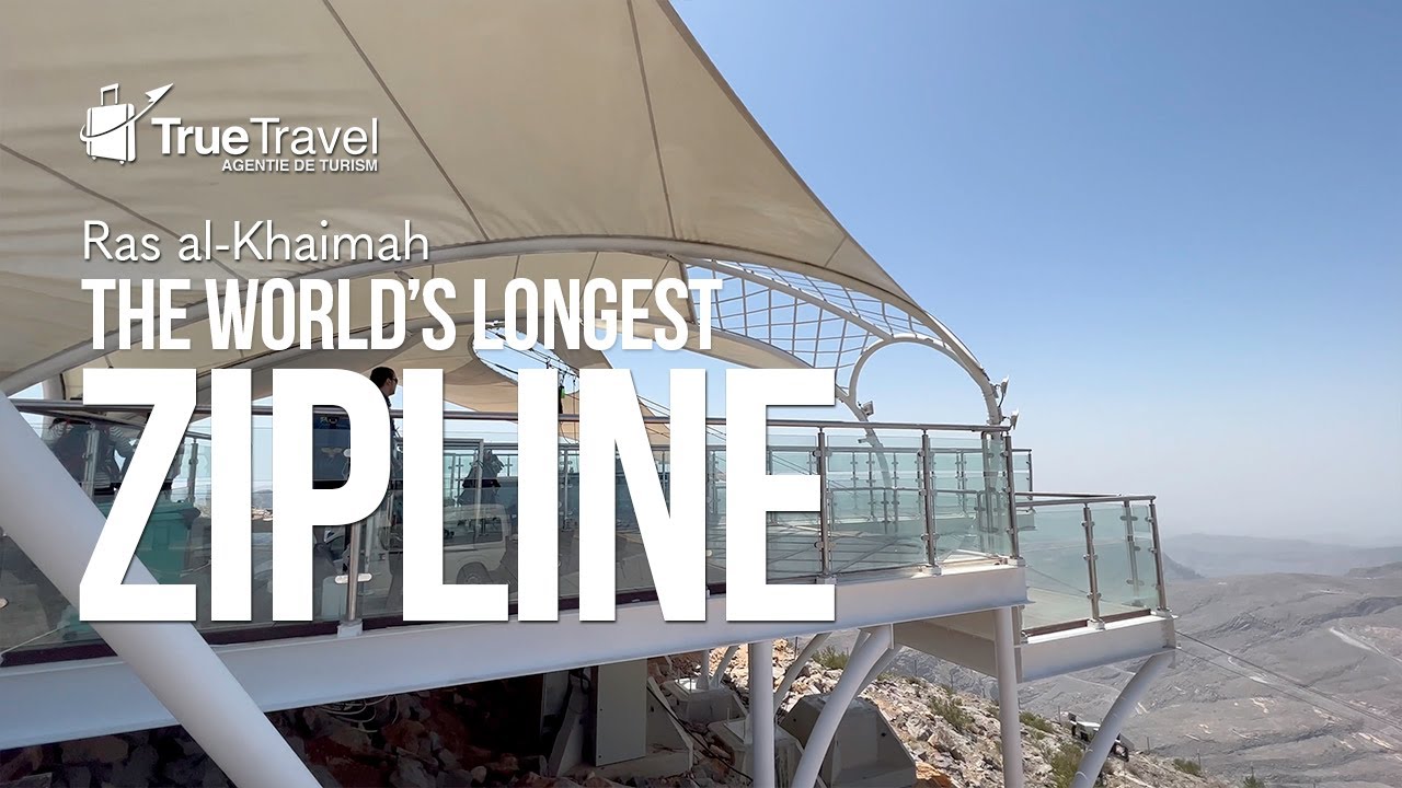 Longest zipline in the world - Ras Al Khaimah 4K - YouTube