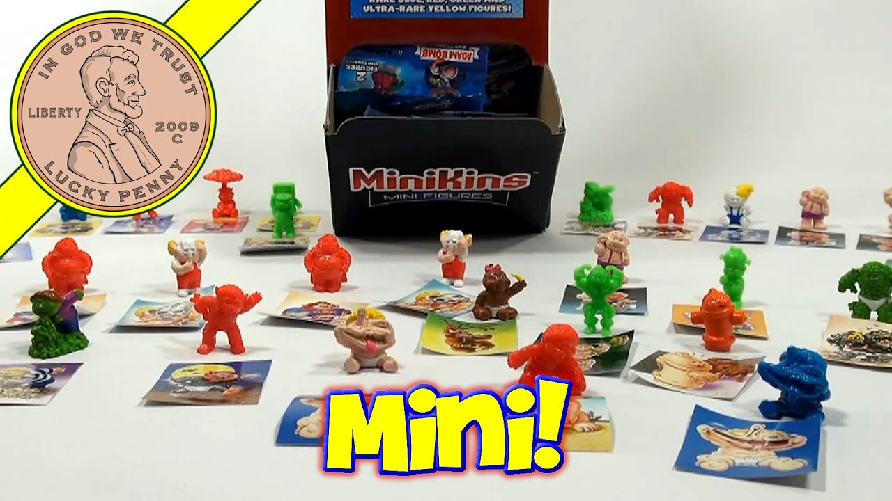 Minikins Mini Figures 4 Figure Blind Pack Opening - Topps Garbage Pail ...