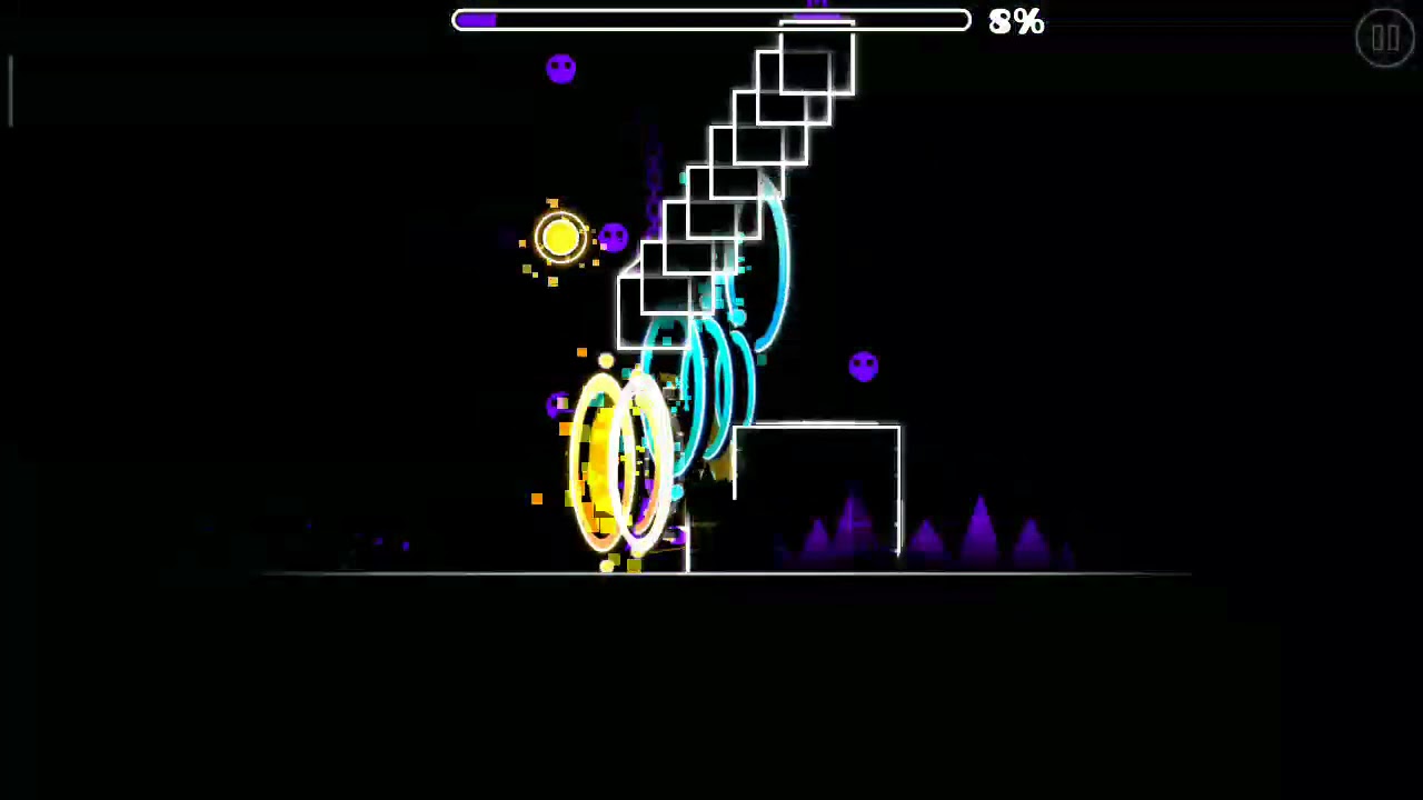 Finally completed The lightning road geometry dash - YouTube