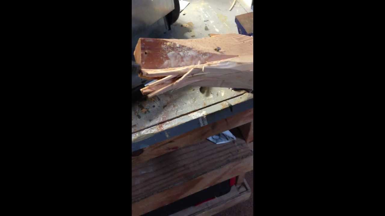 splintering wood - YouTube