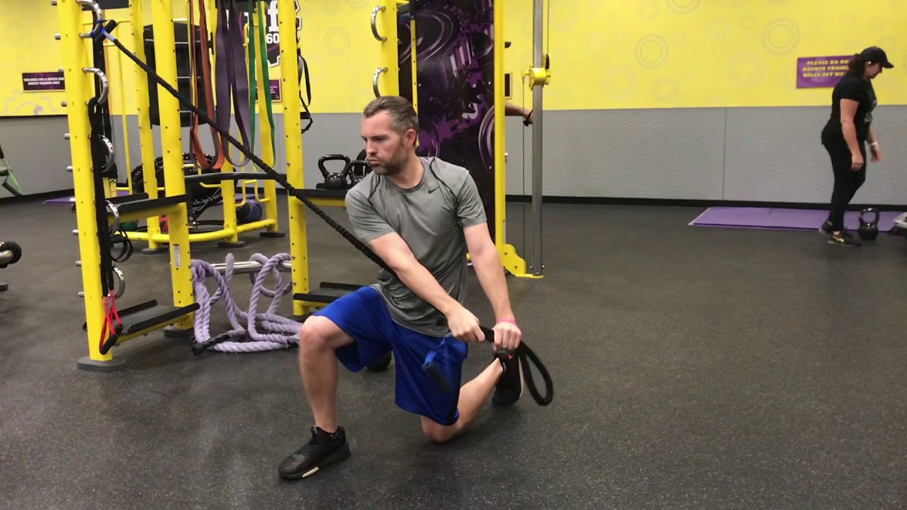 1/2 kneel band chop - YouTube