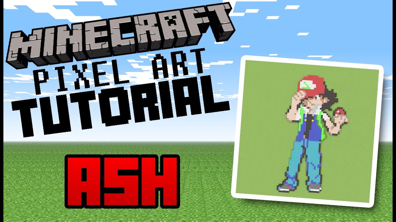 Ash - Minecraft Pixel Art Tutorial - YouTube