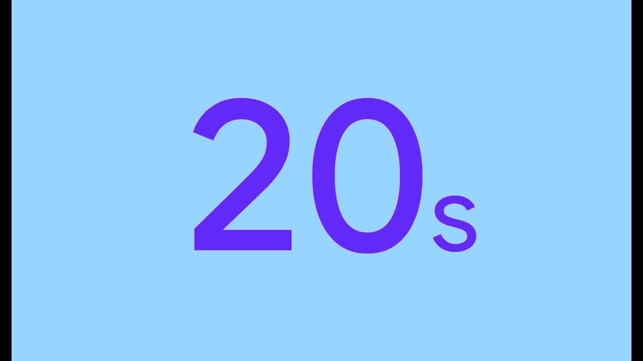 20 SECOND COUNTDOWN TIMER (20 SECONDS TIMER)⌚ - YouTube