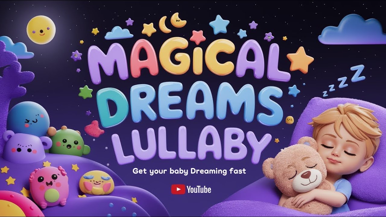 Magical Dreams Lullaby 😴 Bedtime Soothing Music for Little Kids 💤 Sleep ...