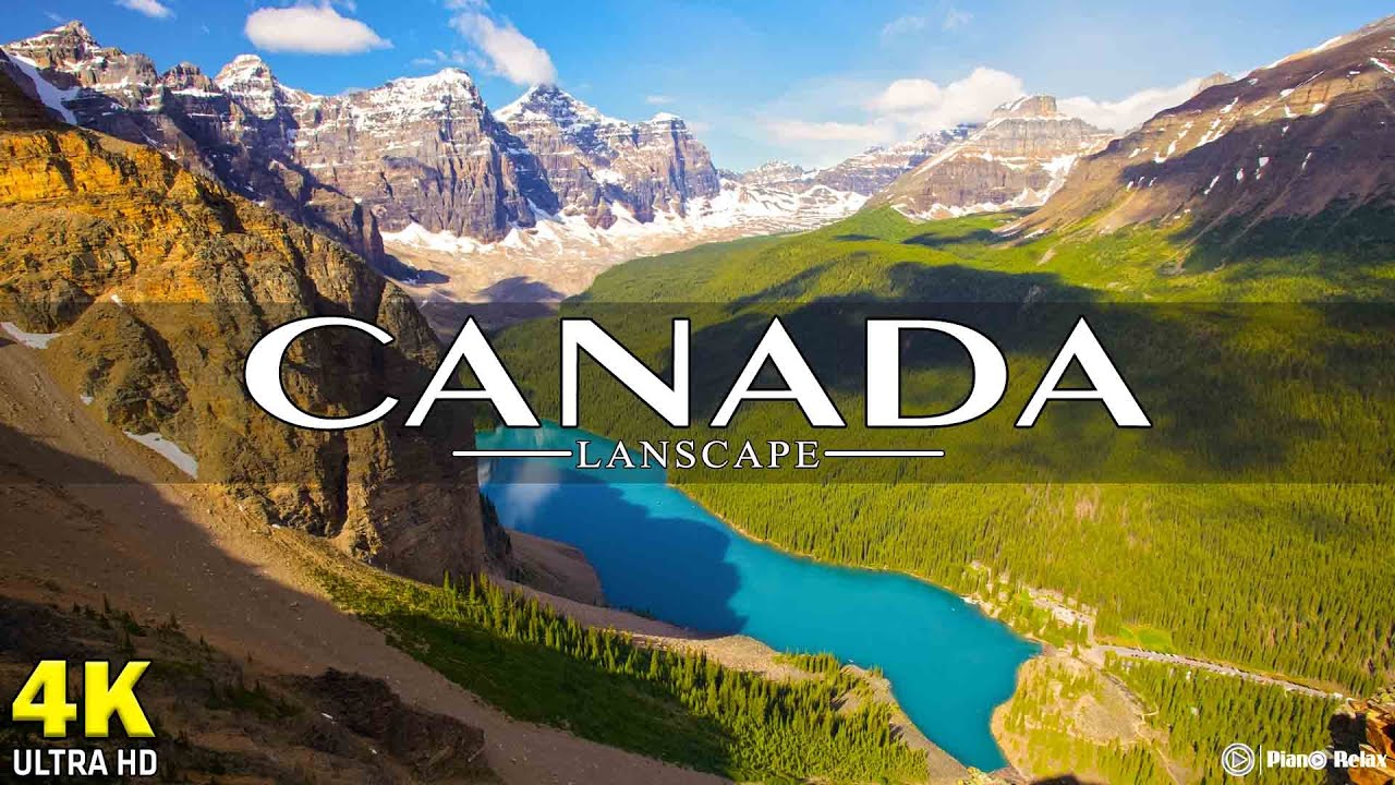 FLYING OVER CANADA 4K Video UHD - Soothing Music With Beautiful Nature ...