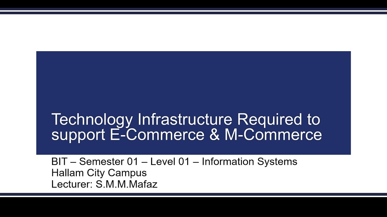 BIT - UCSC - 3.6 Technology Infrastructure Required to support E ...