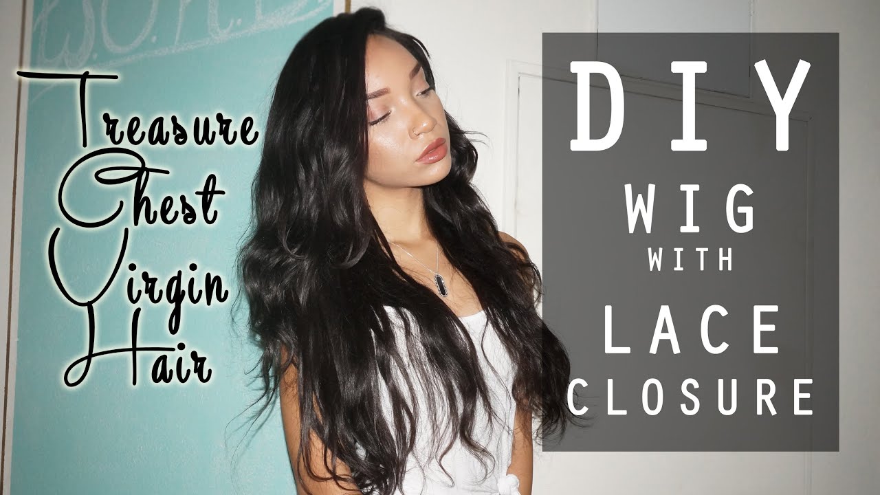 HAIR| DIY Wig with Lace Closure (Easy - Glue Method) - YouTube