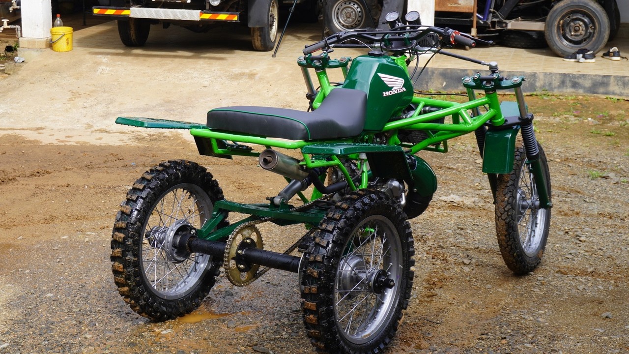 Custom 4-Wheeler Bike Build with Honda CRM 250 Engine & 18-Inch Rims ...