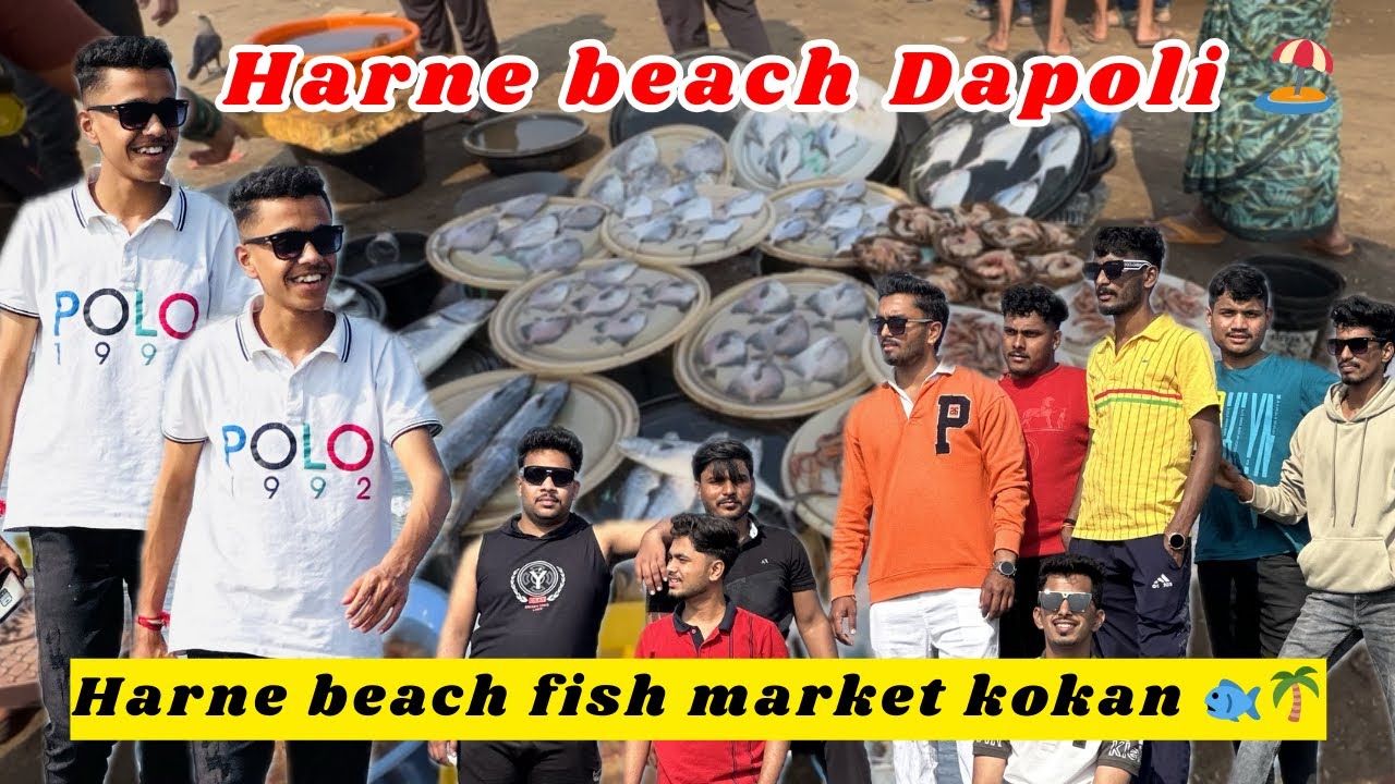 Harne beach Dapoli 🏖️ || Harne bandar fish market || Konkan vlog - YouTube