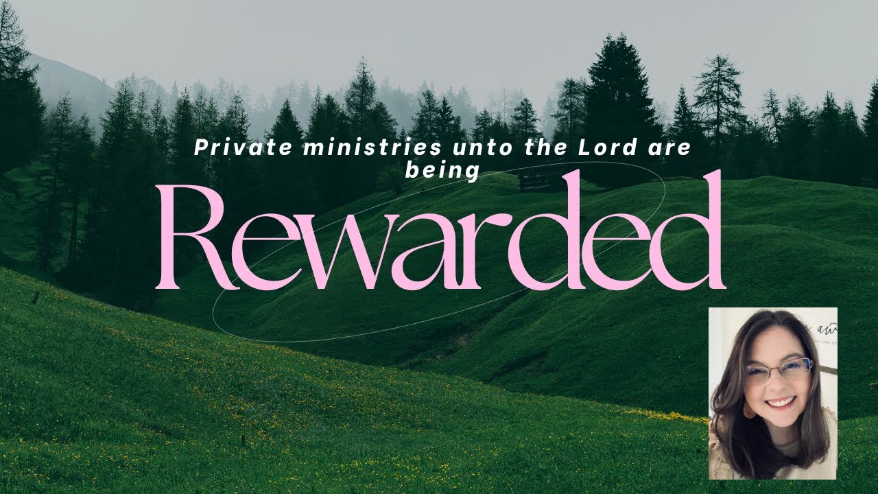 Private ministries unto the Lord are being rewarded #propheticword ...