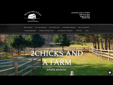 2Chicks and a Farm Website by Sarah Bryce Designs - YouTube