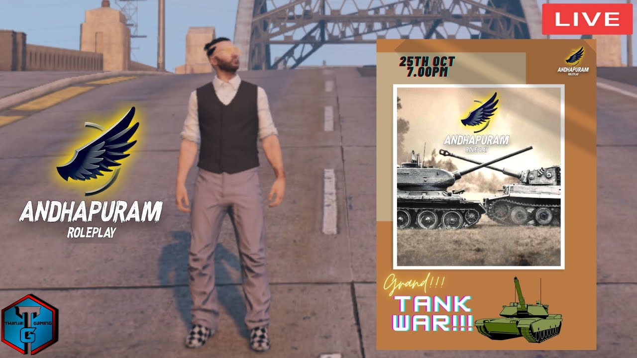 TANK WAR | Andhapuram RP | REMASTERED | Rock Stone Shiva Roleplay ...