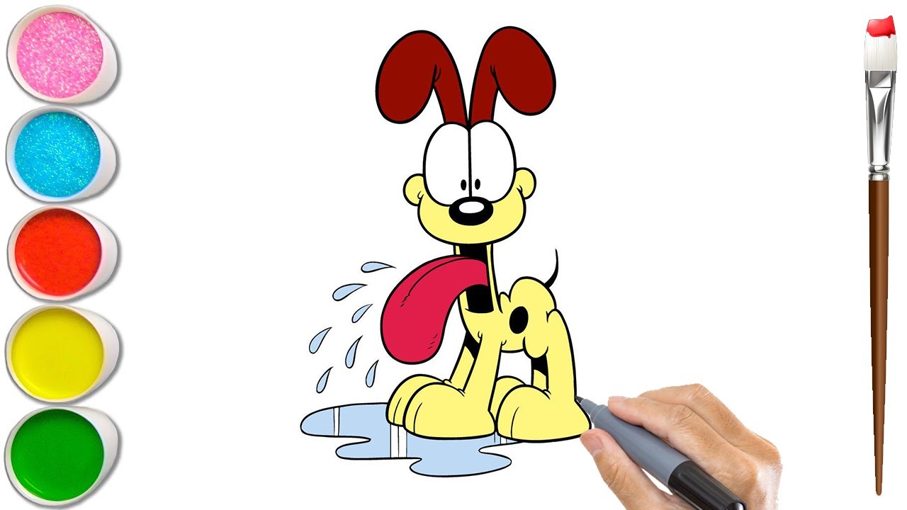 How to Draw Odie from The Garfield Movie | Mady Arts - YouTube