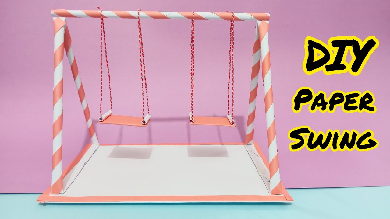 How to make paper swing. DIY easy paper craft making. - YouTube