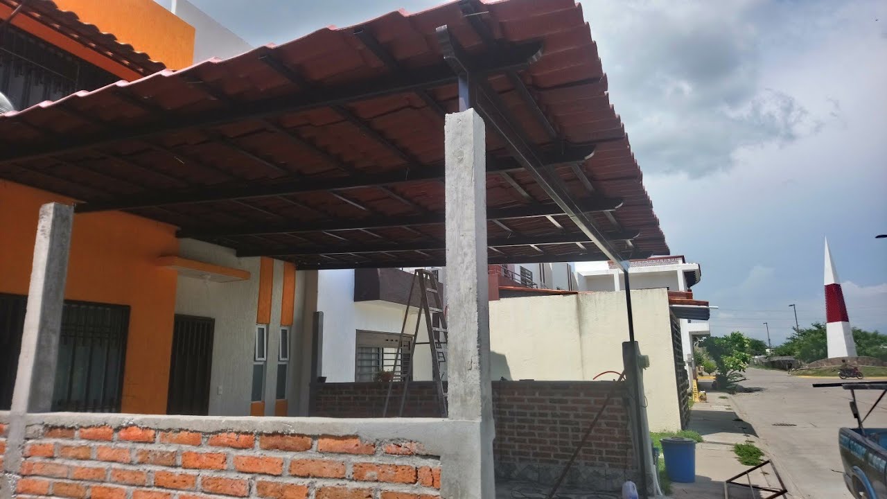 😎TECHADO DE LÁMINA PLÁSTICA PTR CAL. 14 2x4 - YouTube