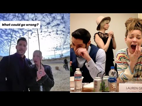 Lucifer season 6 behind the scenes Tom Ellis Lauren German funny moments +season 5