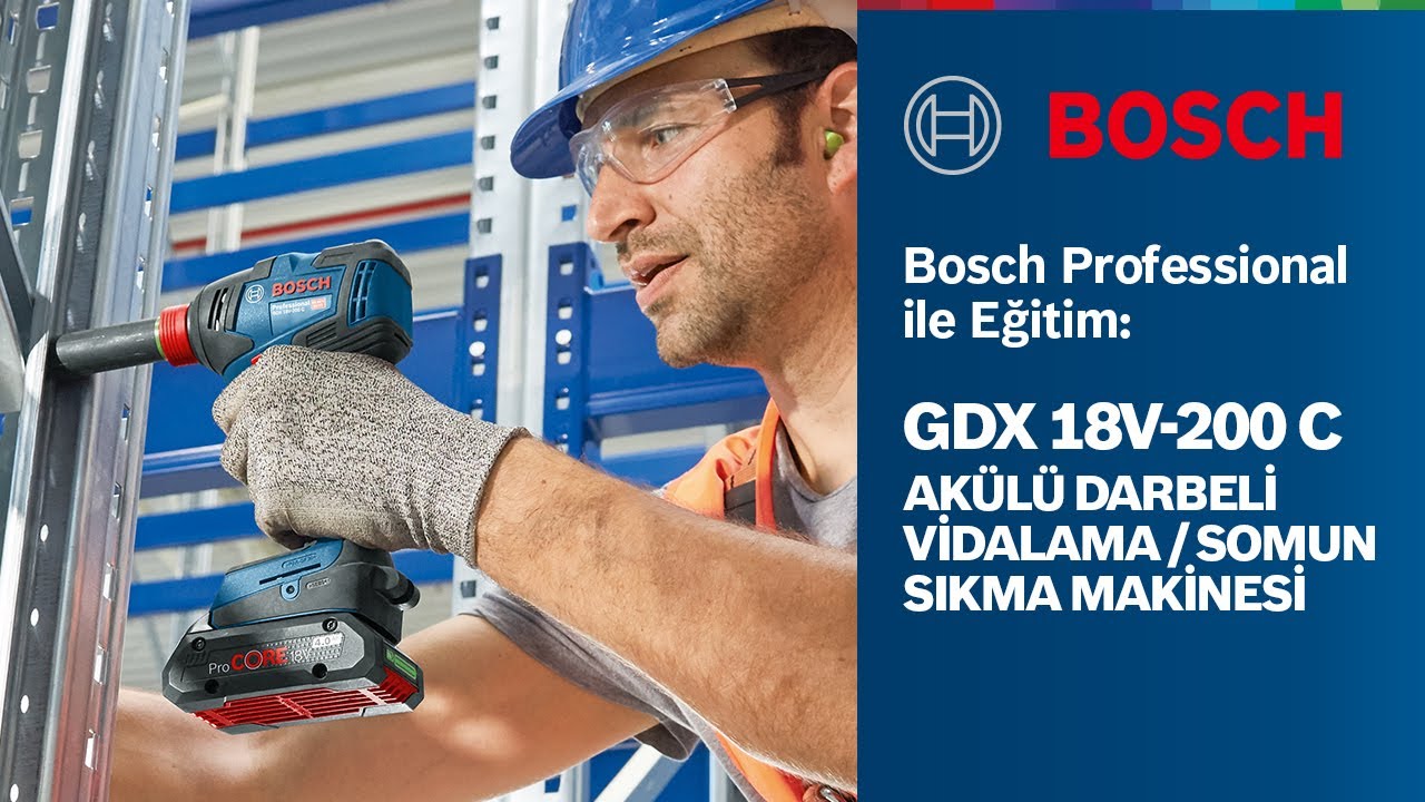 Bosch Professional ile Eğitim: GDX 18V-200C Akülü Darbeli Vidalama ...