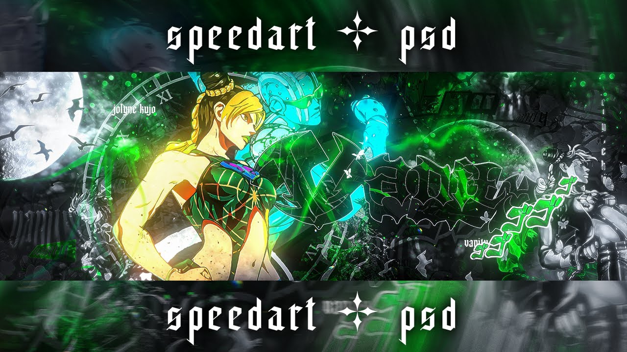 how I made this anime banner with psd - YouTube