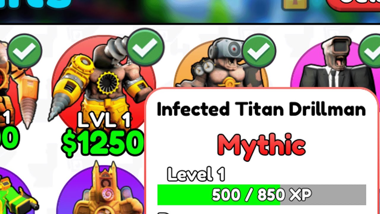 UNLOCKING INFECTED TITAN DRILLMAN in Skibidi Toilet Tower Defense - YouTube