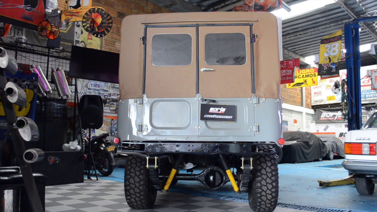 Toyota 2F - Headers, Full Exhaust + Borla - YouTube