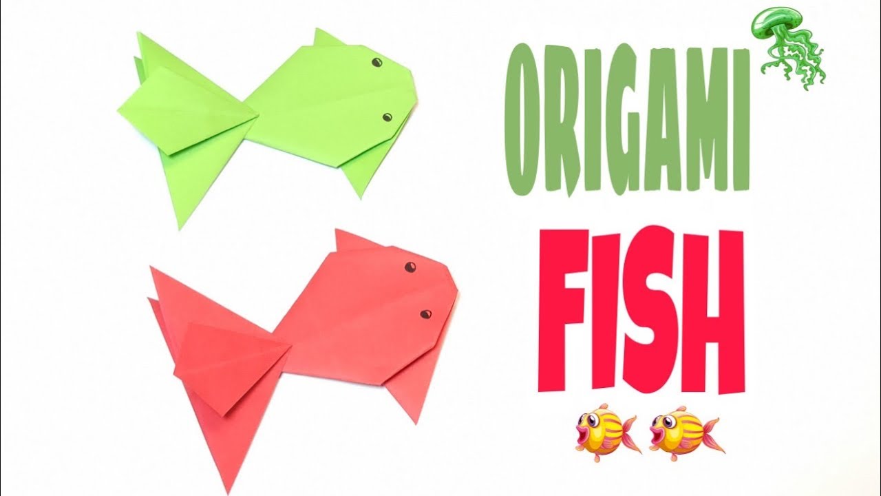 Fish Origami - How To Make PAPER FISH Easy - Tala Art and Craft - YouTube