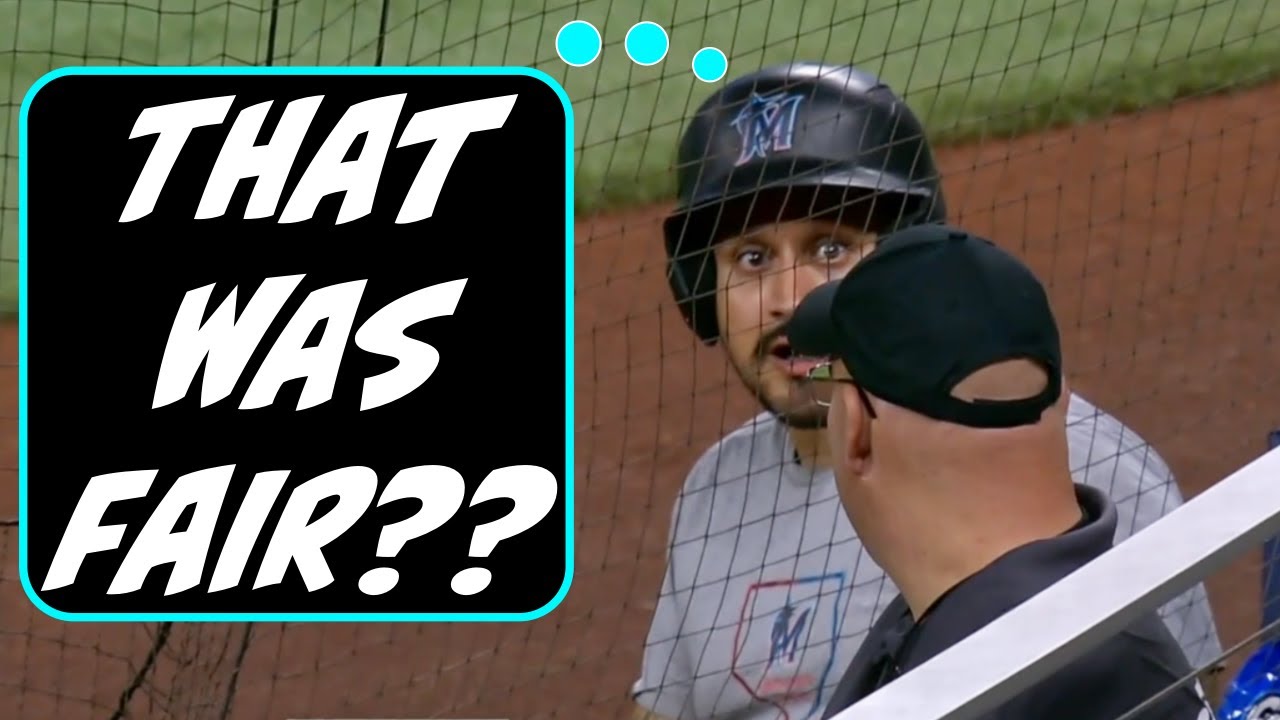 Marlins ball boy launches a live ball into the stands - YouTube